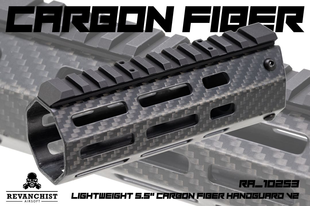 Revanchist Airsoft Lightweight Carbon Fiber Handguard for Marui M4 MWS ...